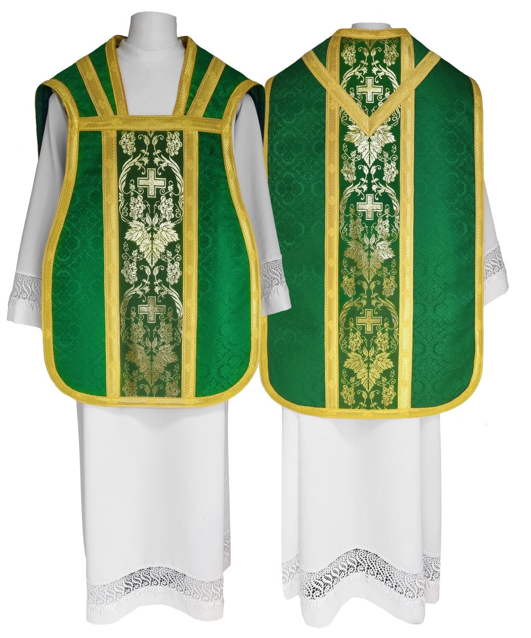 Roman Chasuble With Stole, Burse, Maniple and Chalice Veil - Etsy