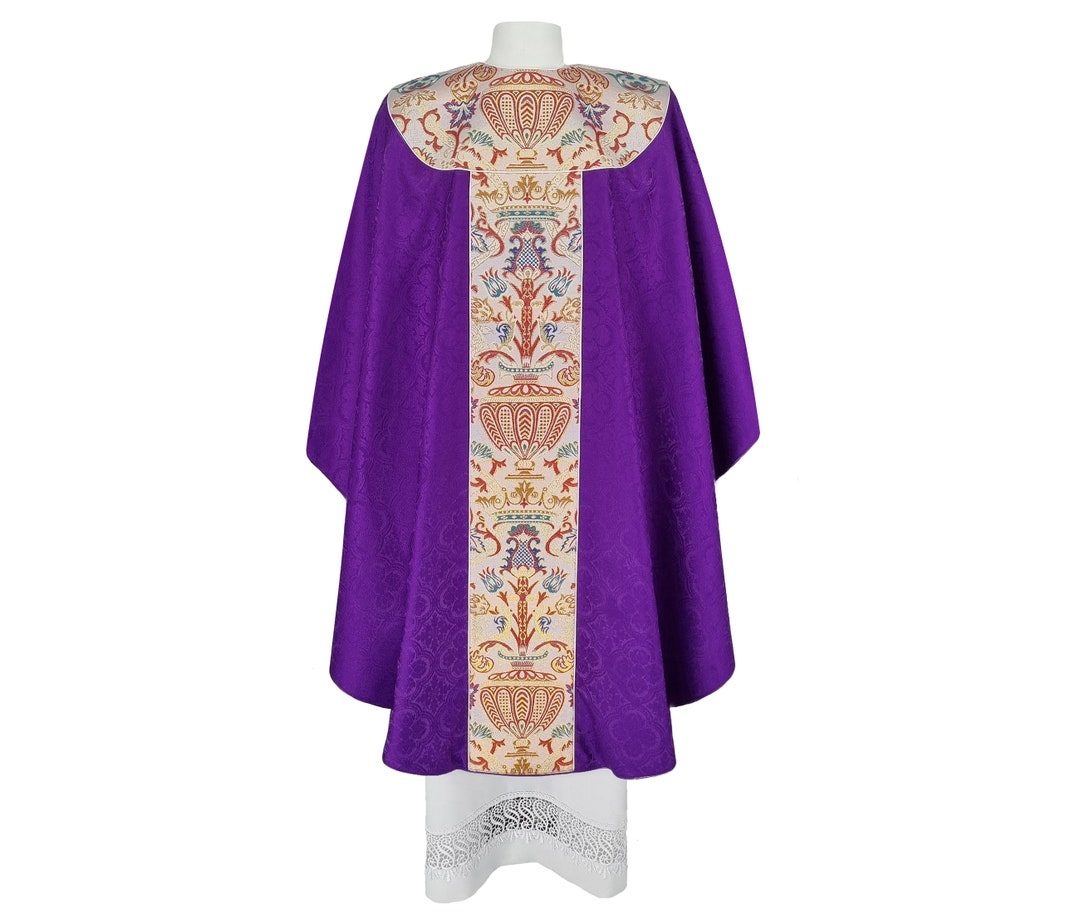 Gothic Chasuble Vestment With Stole Available in All Liturgical Colors ...