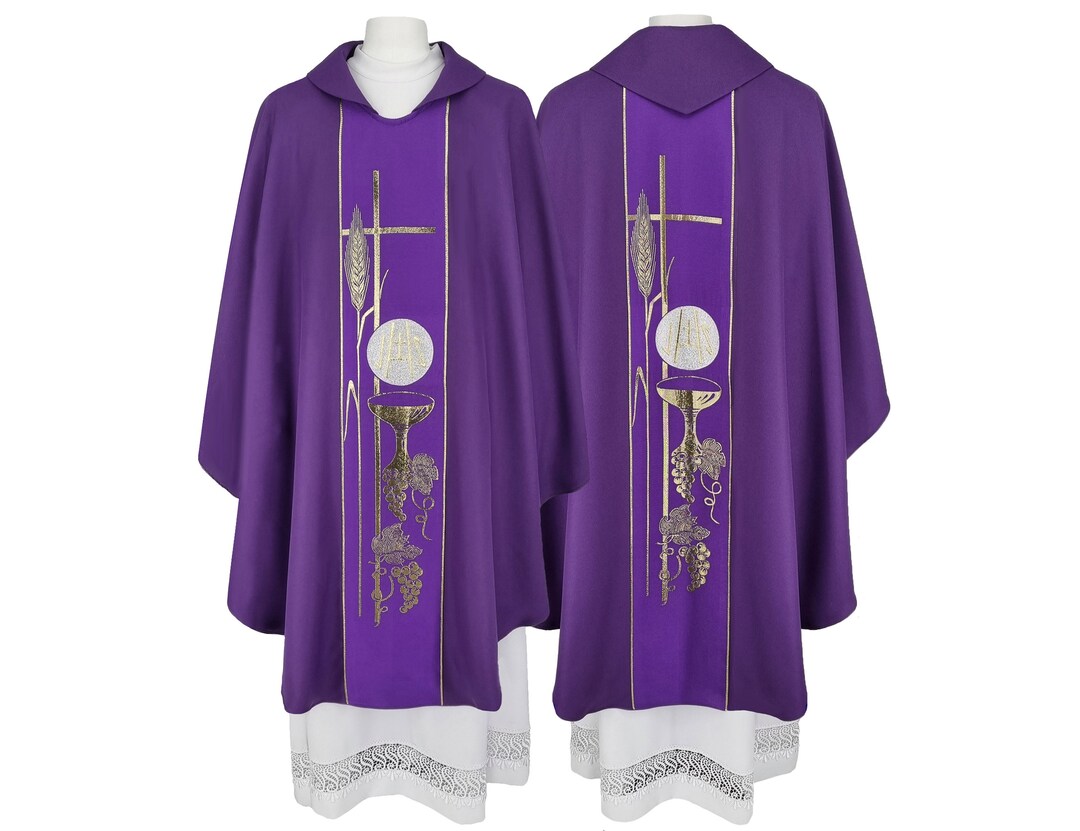 Gothic Chasuble Vestment With Stole Available in All Liturgical Colors ...