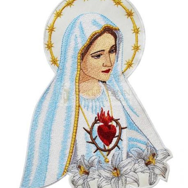 Virgin Mary Embroidery Patch - Etsy