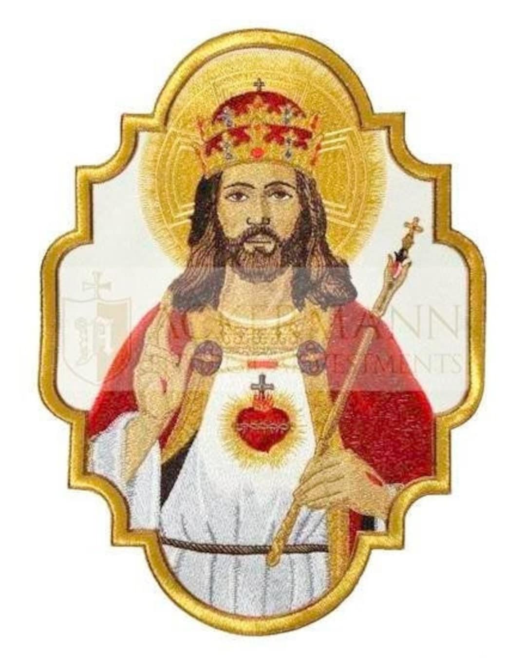 Emblem Embroidered Liturgical Applique Christ the King - Etsy