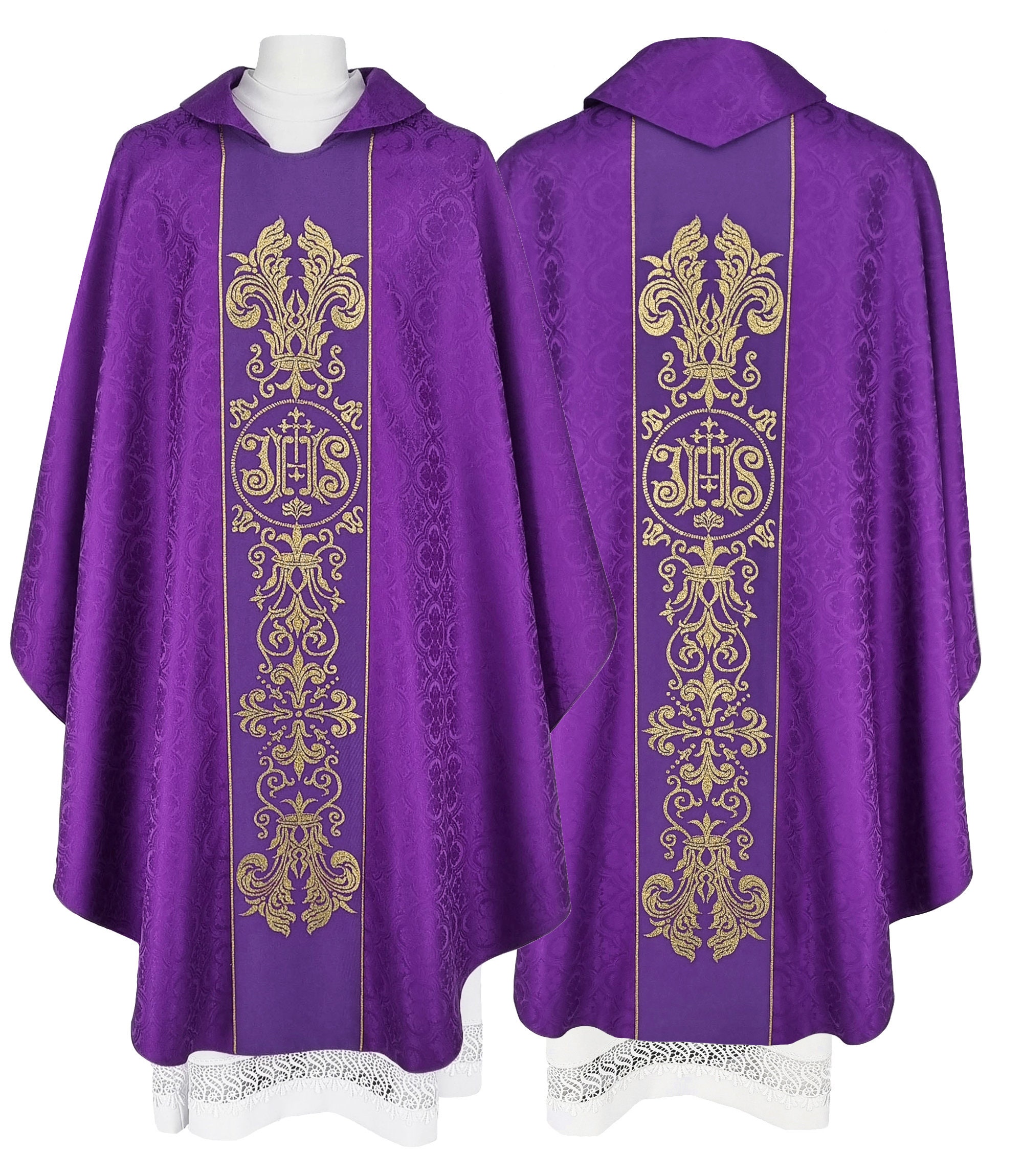 Gothic Chasuble Vestment With Stole Available in All Liturgical Colors ...