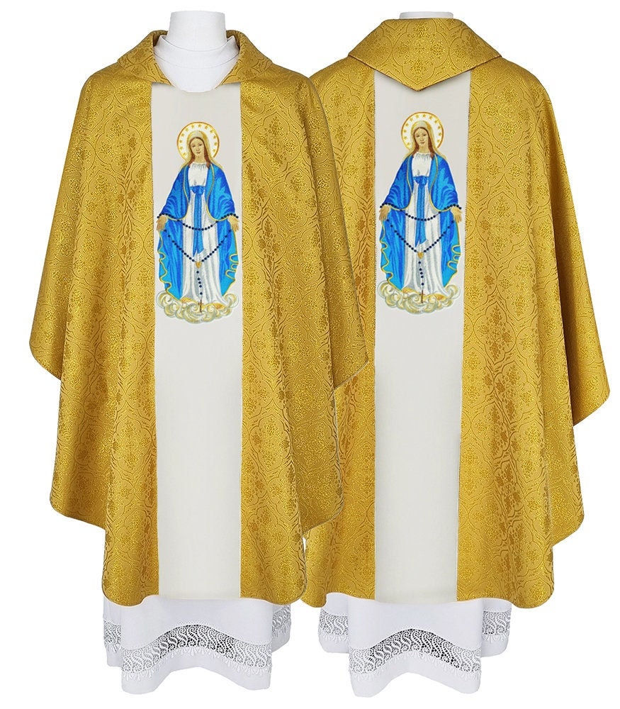 Marian Gothic Chasuble Our Lady of the Rosary - Etsy