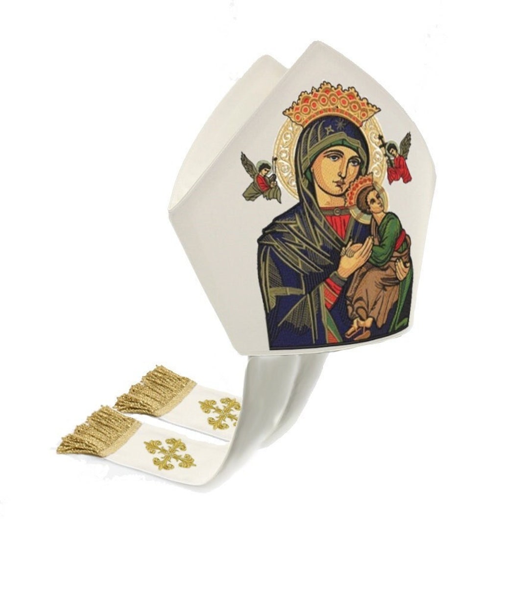 Marian Bishop's Mitre Our Lady of Perpetual Help - Etsy