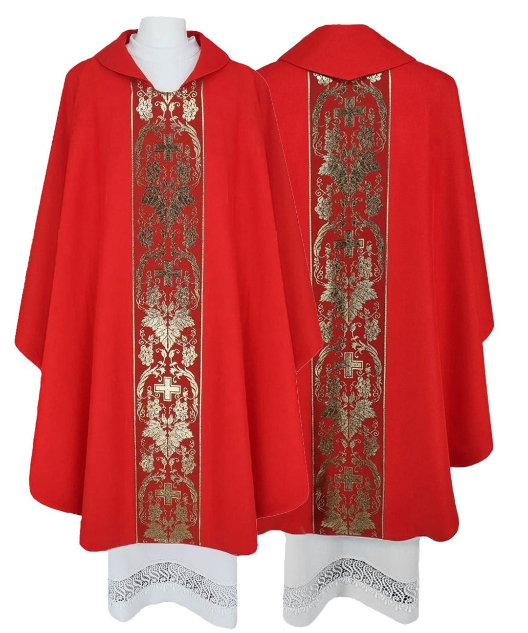 Gothic Chasuble Vestment With Stole Available in All Liturgical Colors ...