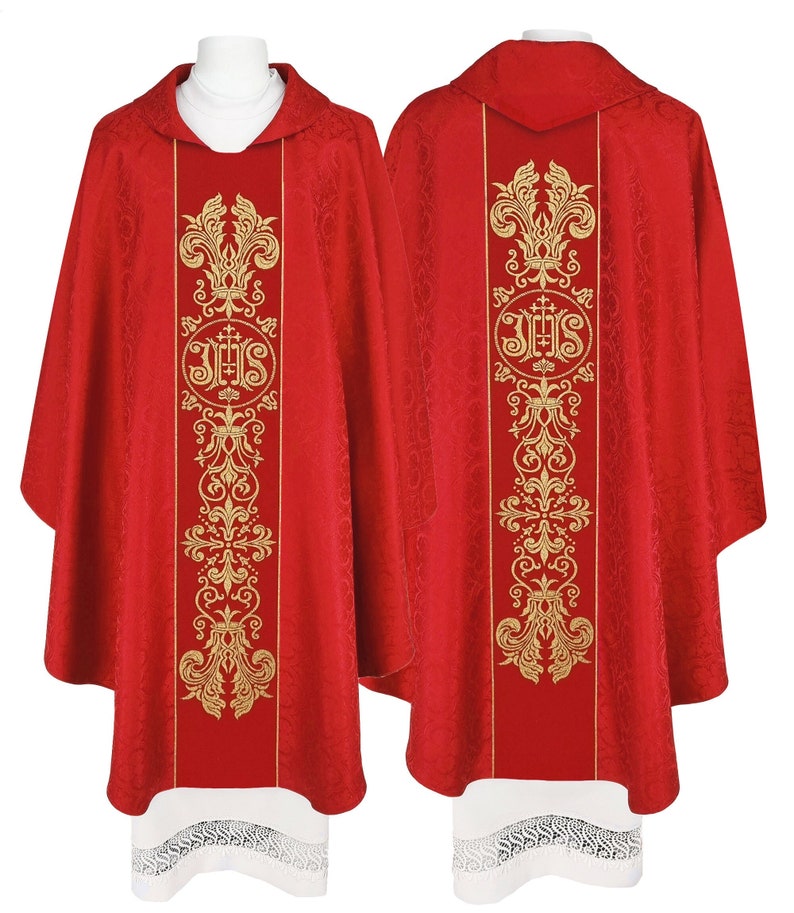 Gothic Chasuble Vestment With Stole Available in All Liturgical Colors ...