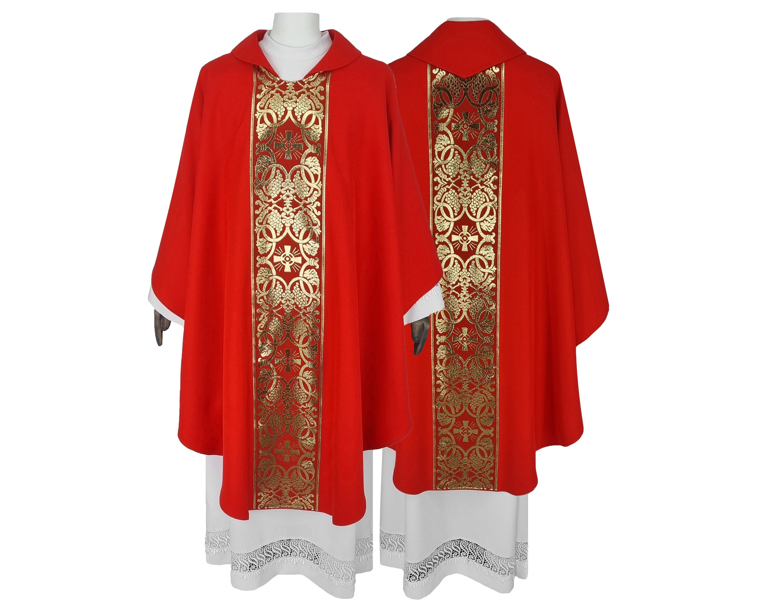 Gothic Chasuble With With Stole Decorated of Woven Pattern - Etsy