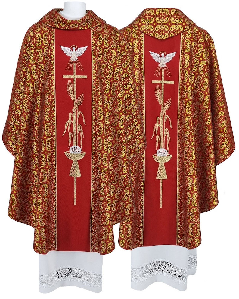 Red Gothic Chasuble Holy Spirit - Etsy