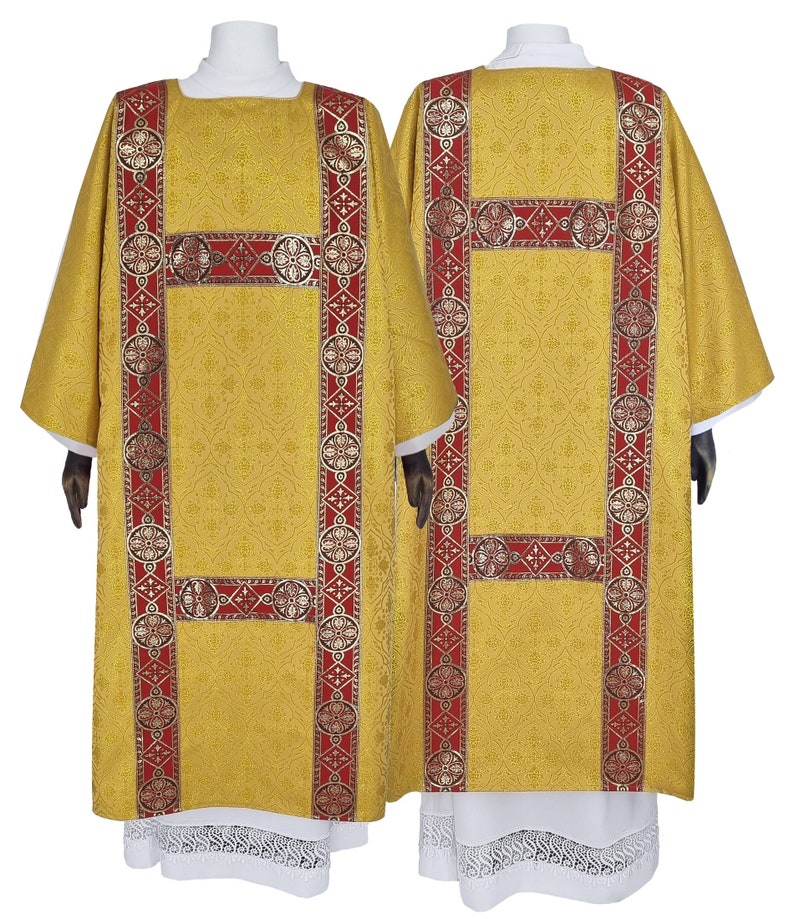 Semi Gothic Dalmatic With Deacon Stole Decorated of Woven - Etsy
