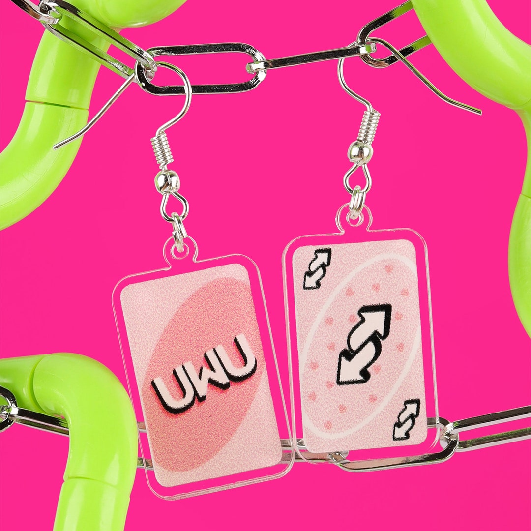 Funky Uwu Acrylic Earrings: Kawaii Anime Gift by BUNNYBOOP - Etsy