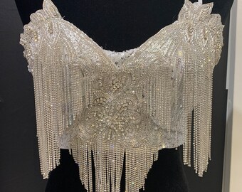Rhinestone Crop Top - Etsy