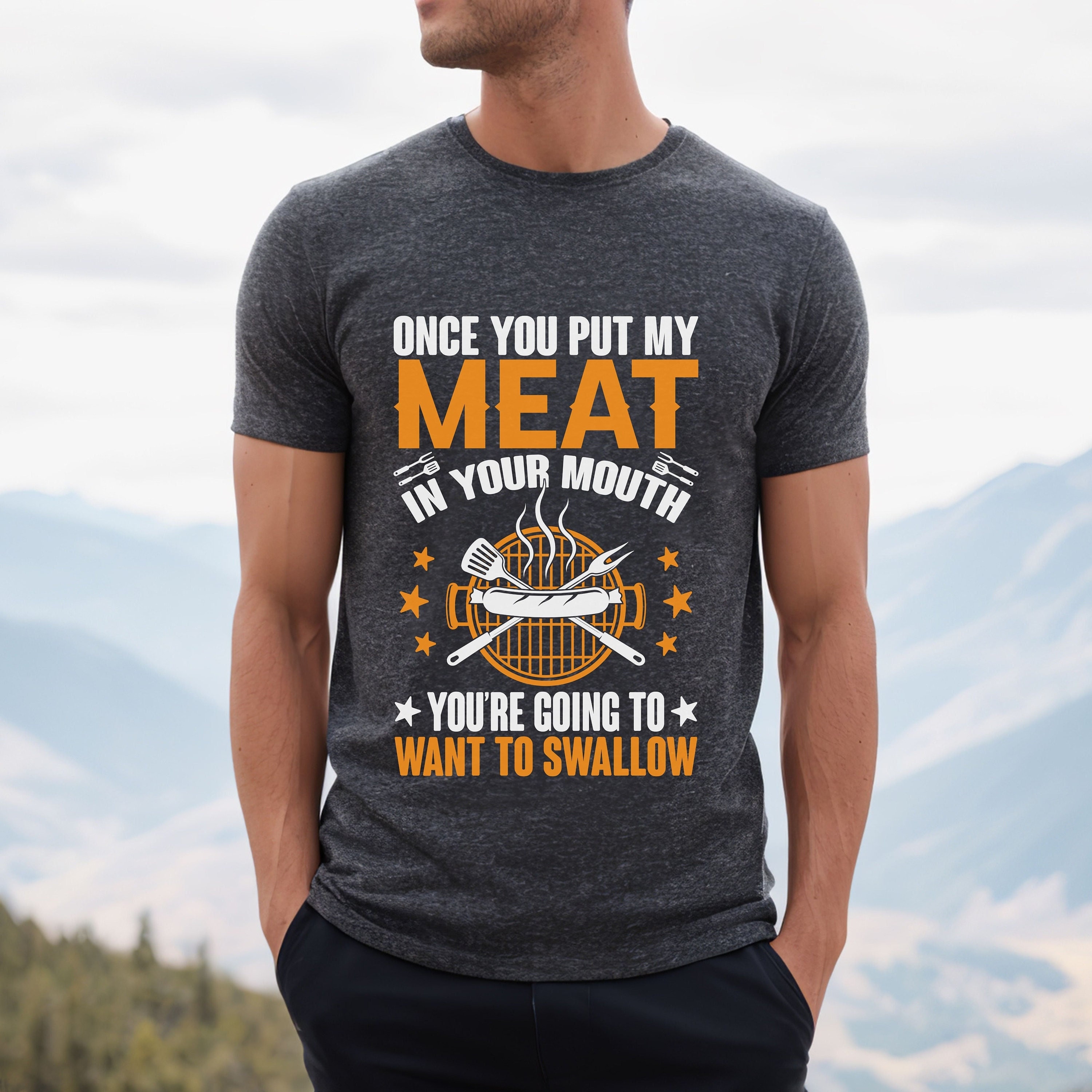 Meat Smoker Gift, BBQ Lover Shirt, Funny Chef Tshirt for Dad, Grilling ...