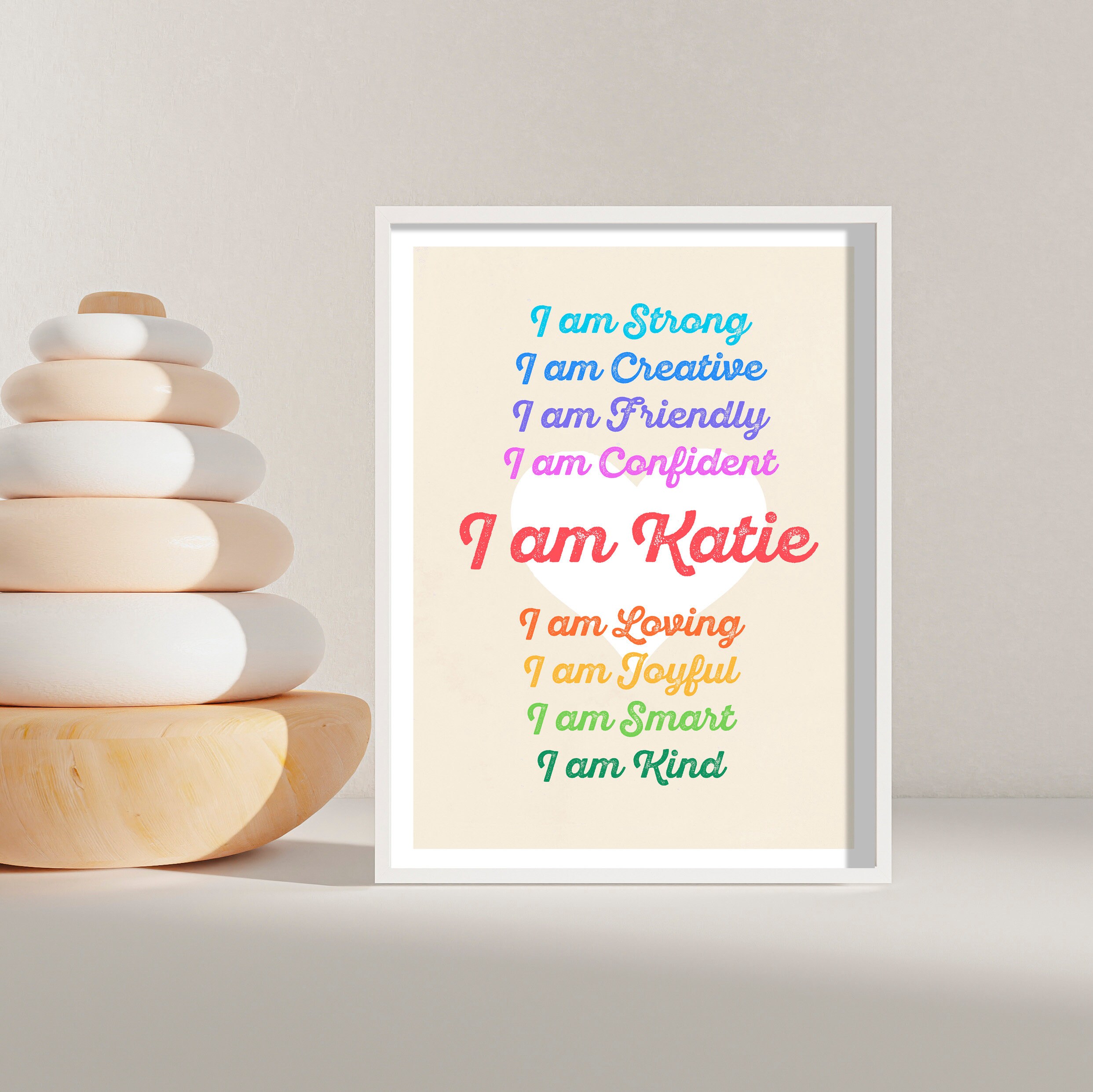 Kids Positive Affirmation Poster for Kids Rainbow Baby Gift - Etsy