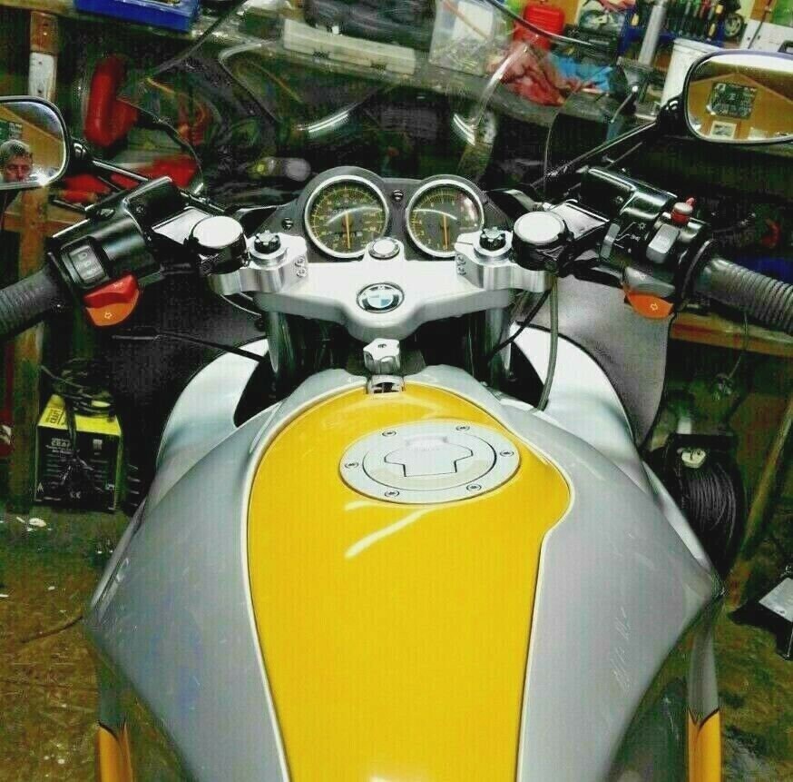 Bmw R1100s Billet Cnc Bar Riser Kit Conversion Bar Backs Manufactured ...