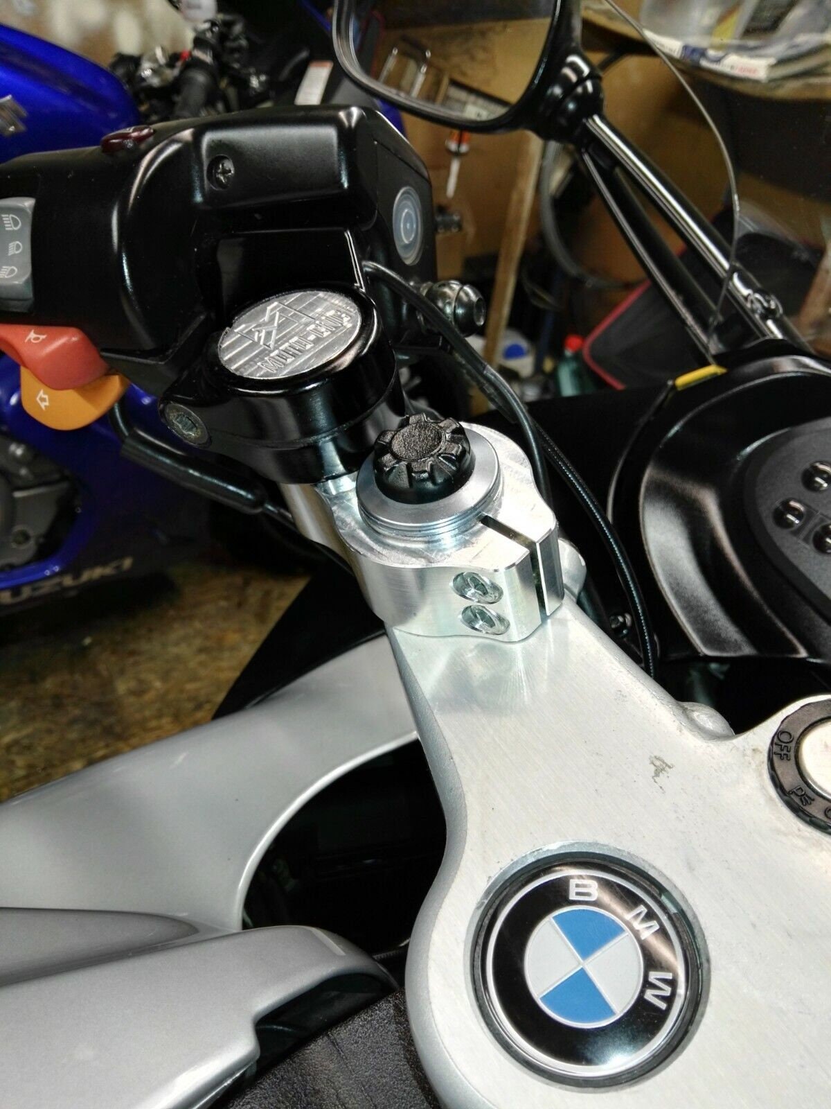 Bmw R1100s Billet Cnc Bar Riser Kit Conversion Bar Backs Manufactured ...