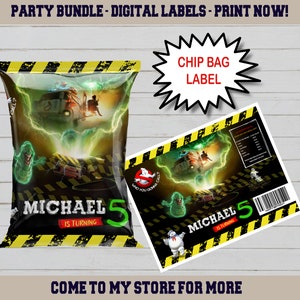 Labels for Ghostbusters Party Pack - Chip Bag - Favor Bag - Juice ...