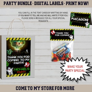 Labels for Ghostbusters Party Pack - Chip Bag - Favor Bag - Juice ...