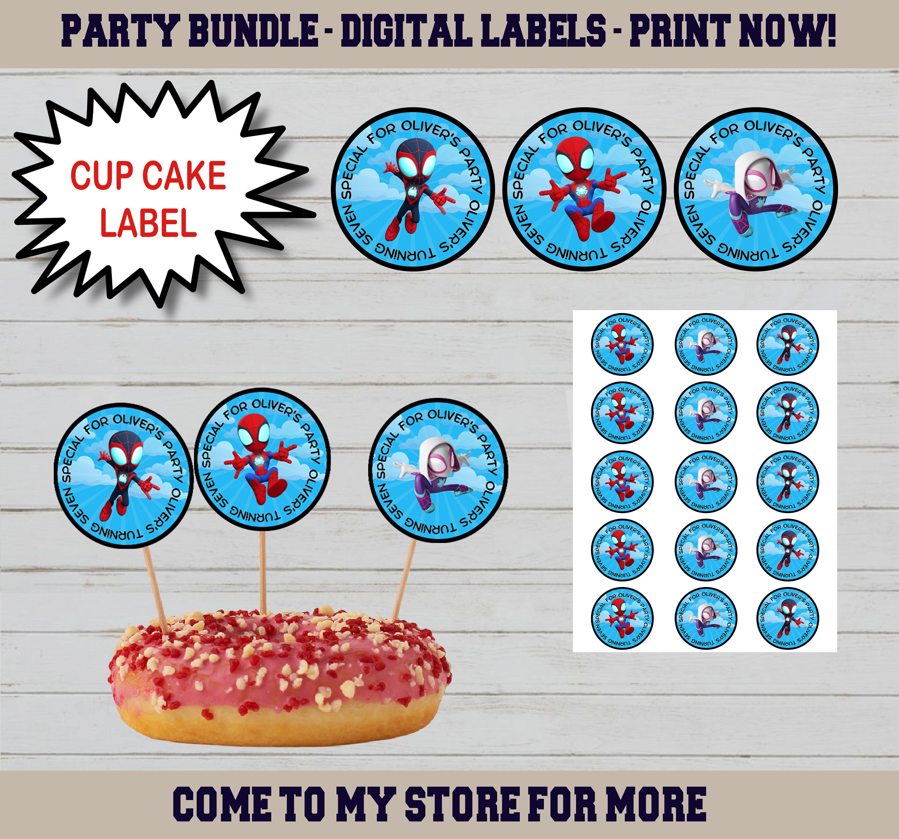 Label for Spidey and His Friends Party Pack - Chip Bag - Favor Bag ...
