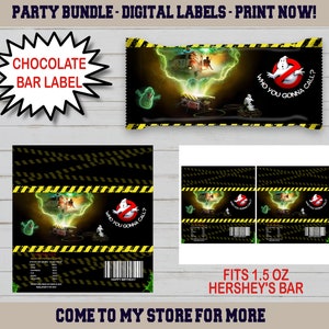 Labels for Ghostbusters Party Pack - Chip Bag - Favor Bag - Juice ...