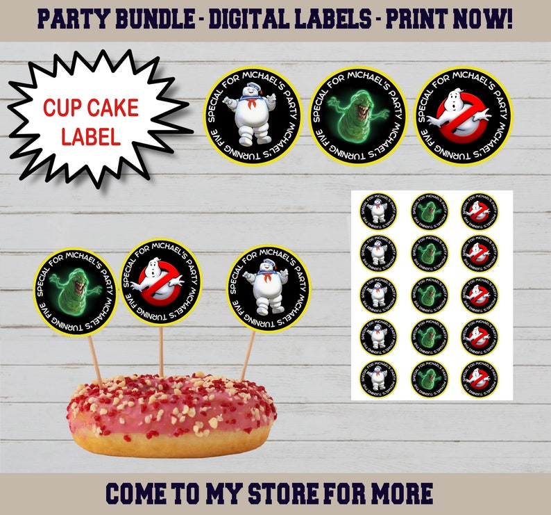 Labels for Ghostbusters Party Pack - Chip Bag - Favor Bag - Juice ...