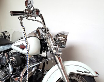 Leather whips for Motorcycle Handlebars - Etsy