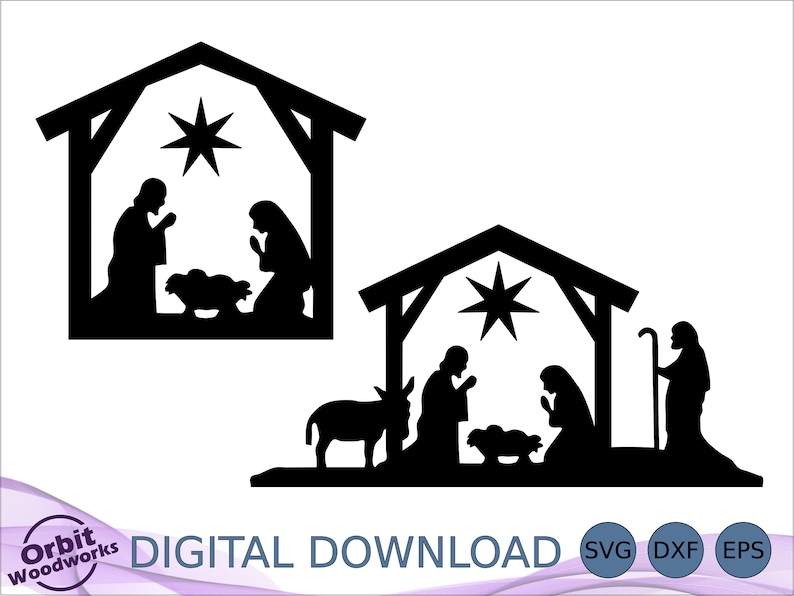 Christmas Nativity Scene SVG DXF EPS Religious Holiday Gift - Etsy