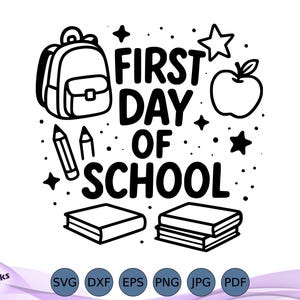 First Day of School SVG, Back to School Shirt Design, Gift for Teacher ...
