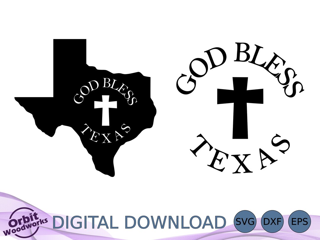 God Bless Texas SVG DXF EPS, Texas Shape, Texan, Farmhouse, Home Decor ...