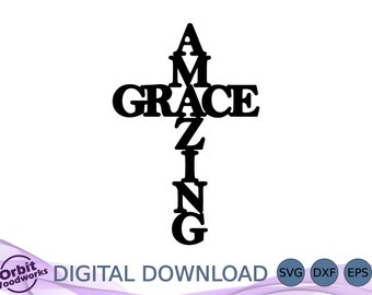 Amazing Grace 3 Layer Cross SVG/DXF - Etsy