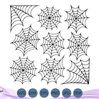 Spider Web #3 SVG, Spider Web Svg, Spider Web Clipart, Spider Web Files ...