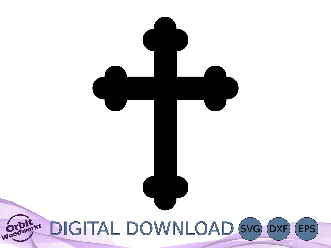 Budded Cross SVG DXF EPS, Cuttable Cross, Laser Cut File, Cnc Router ...