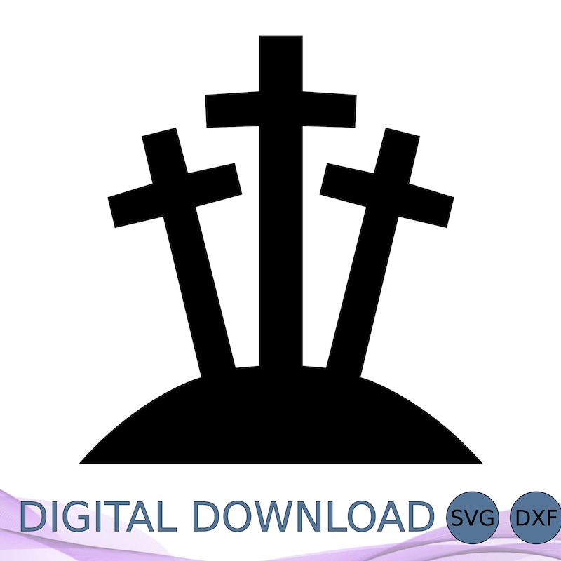 3 Crosses on a Hill Svg - Etsy