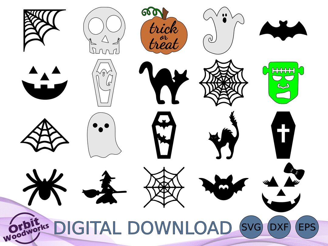 Halloween Image SVG DXF EPS Bundle, Halloween Jewelry, Svg Files for ...