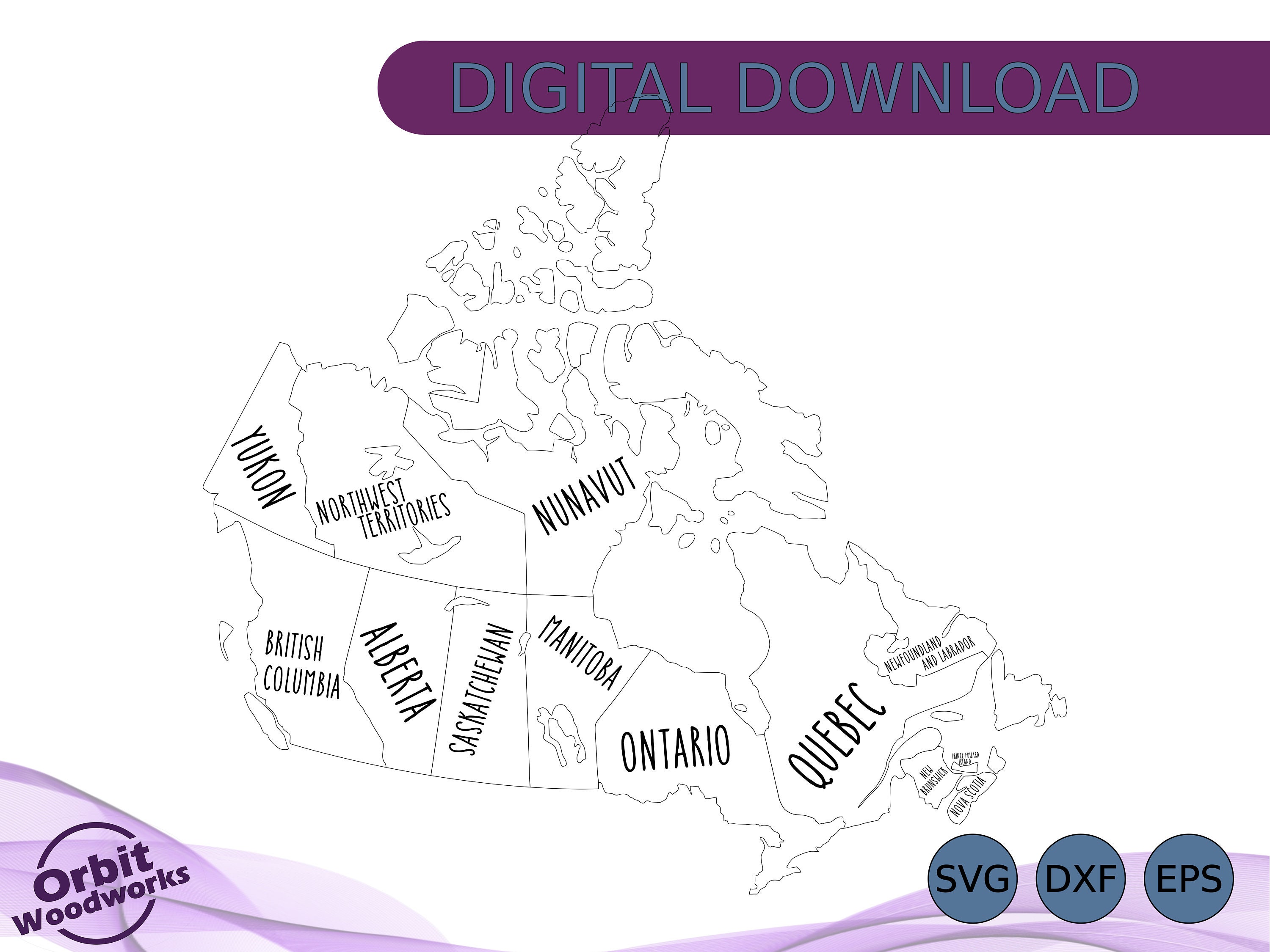 Canada Maps, 3 Map Styles, Travel Map, Photos, Coloring Book, Classroom ...