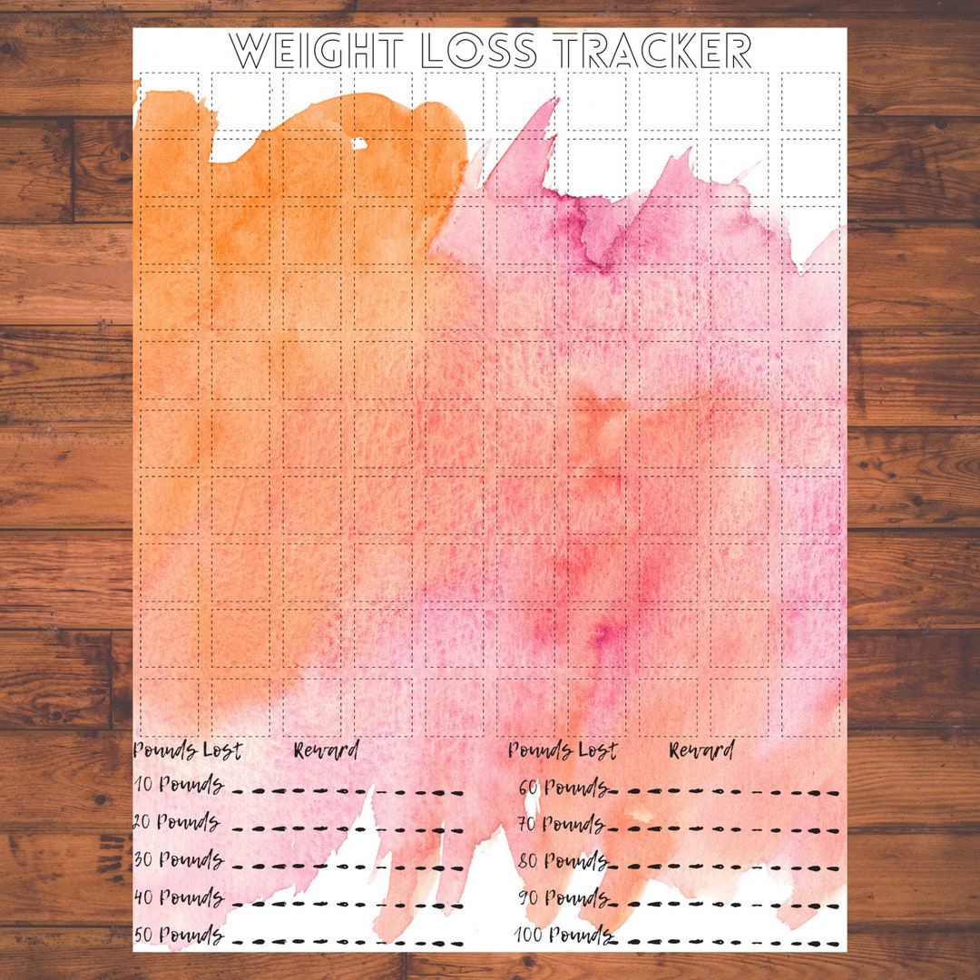 Weight Loss Reward Template, Printable Weight Loss Tracker, Digital ...