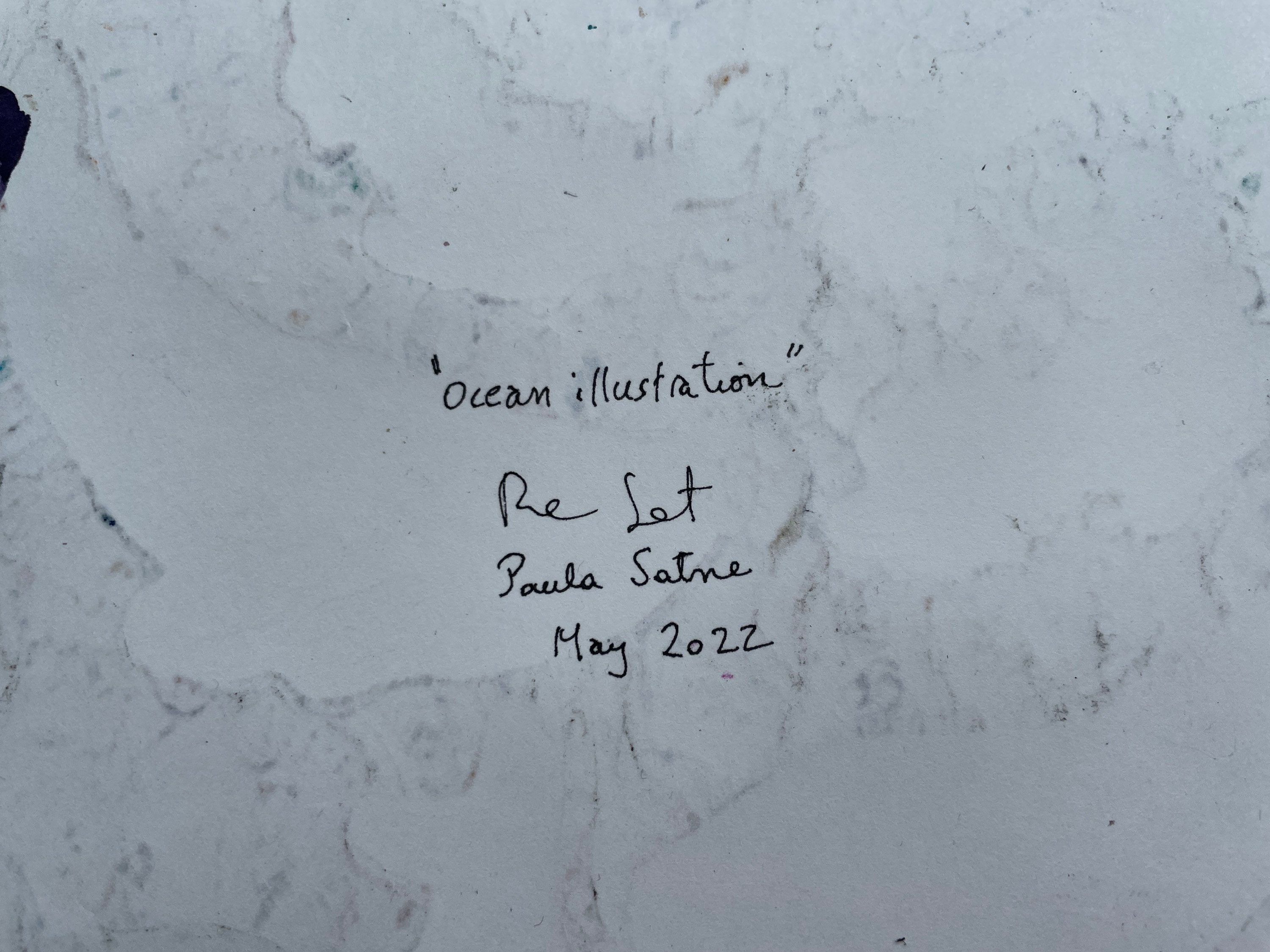 ORIGINAL Drawing on A5 Paper, Ocean Illustration, Indian Ink ...