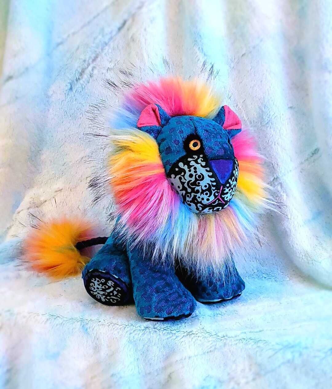 Lion Art Doll, Proud, Pride, Rainbow, Africa, Jungle, Whimsical, Circus ...