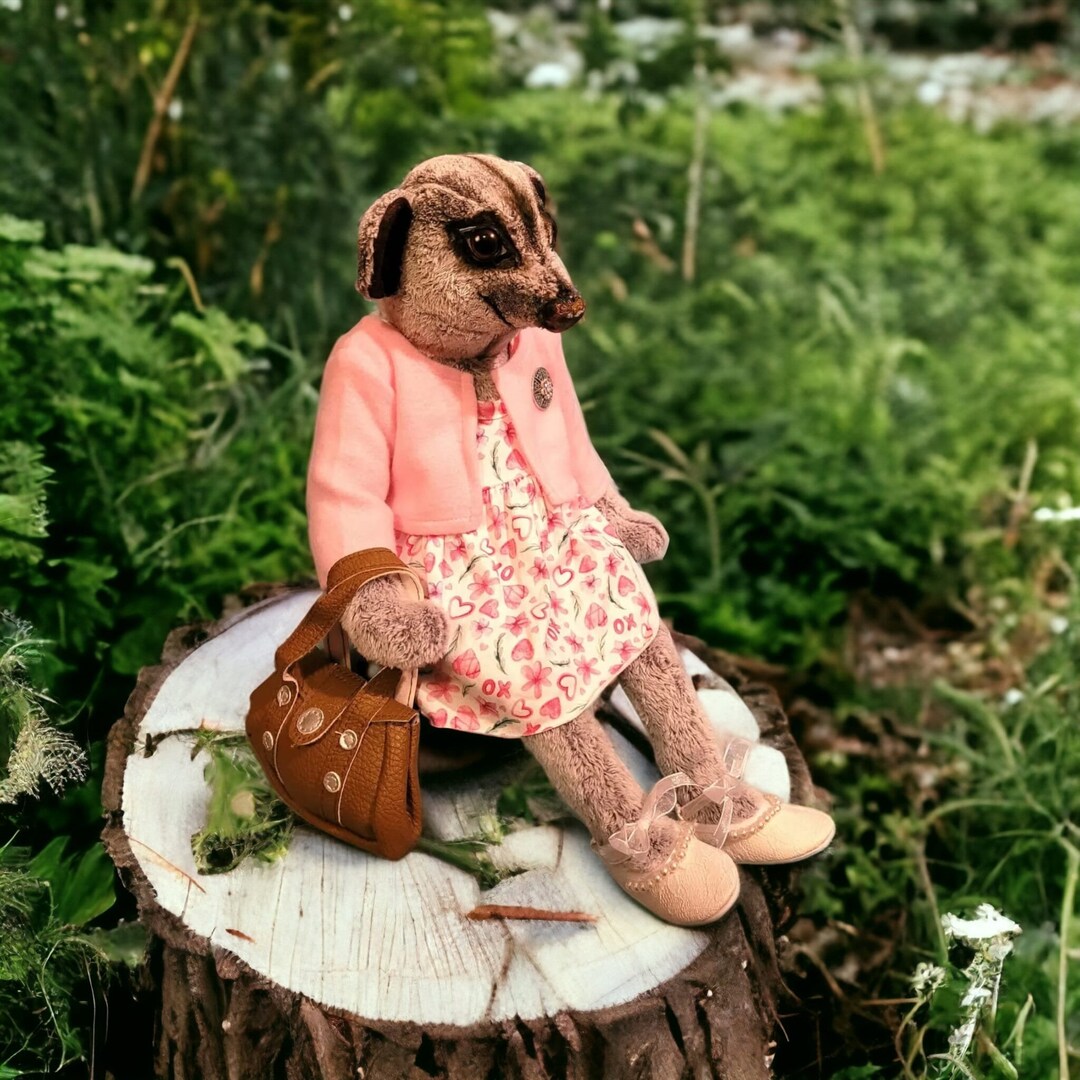 Meerkat Art Doll, Meerkat Sculpture, Meerkat Art, African Art, Poseable ...