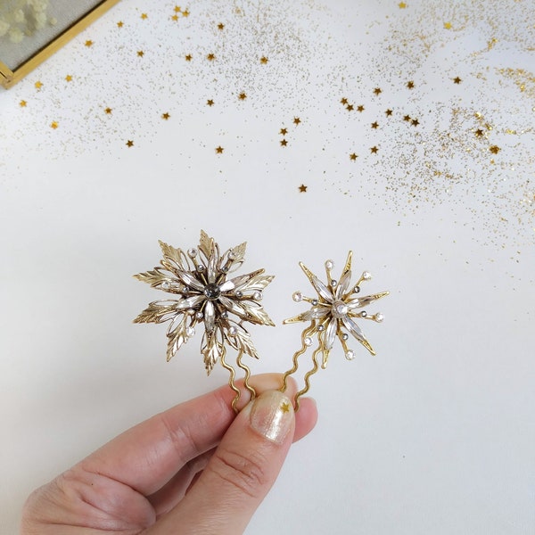 Snowflake Hair Pin - Etsy Australia Snowflake Hair Pin - Etsy Australia