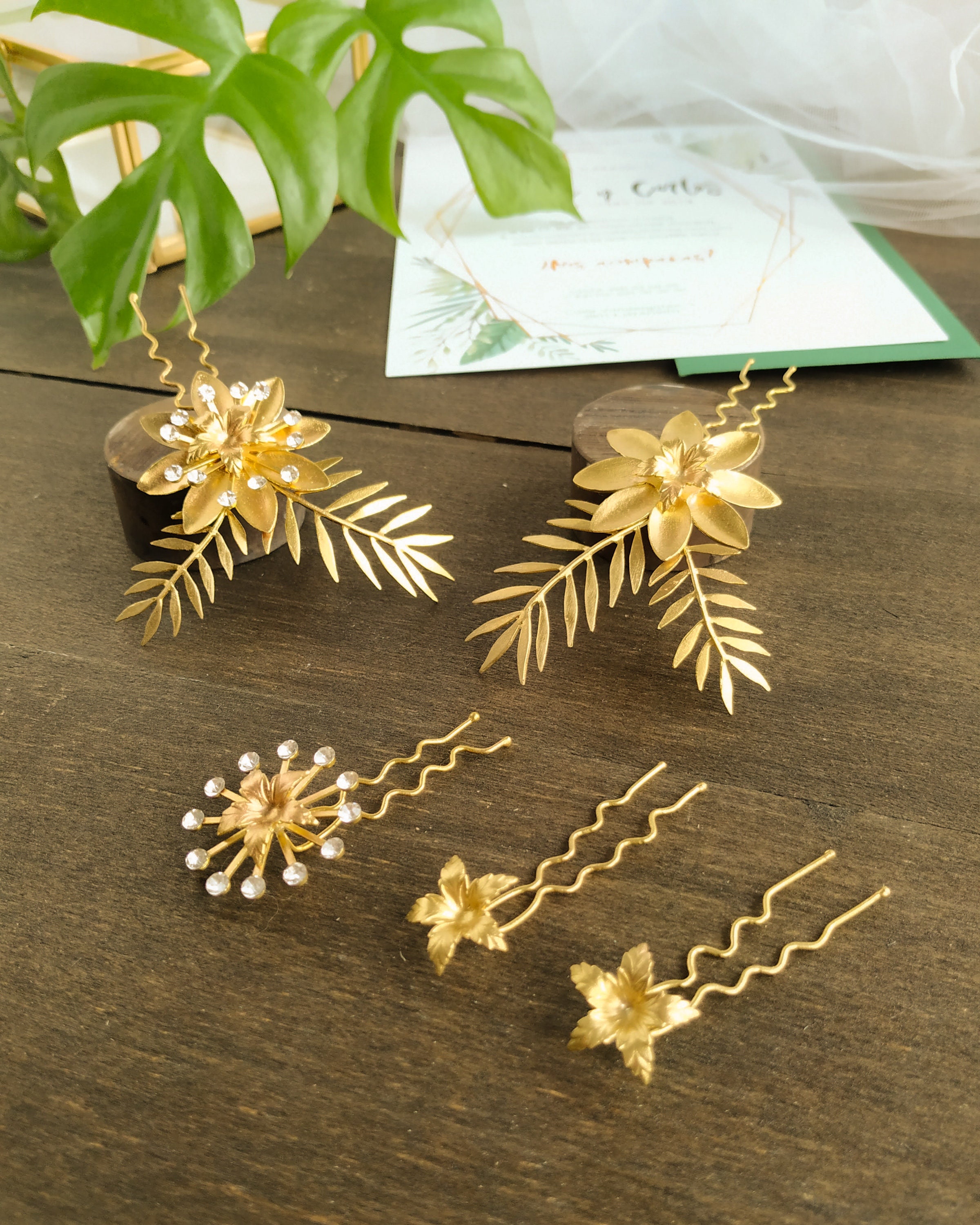 Exotic Wedding Hair Pins for Boho Beach Wedding Bridal - Etsy