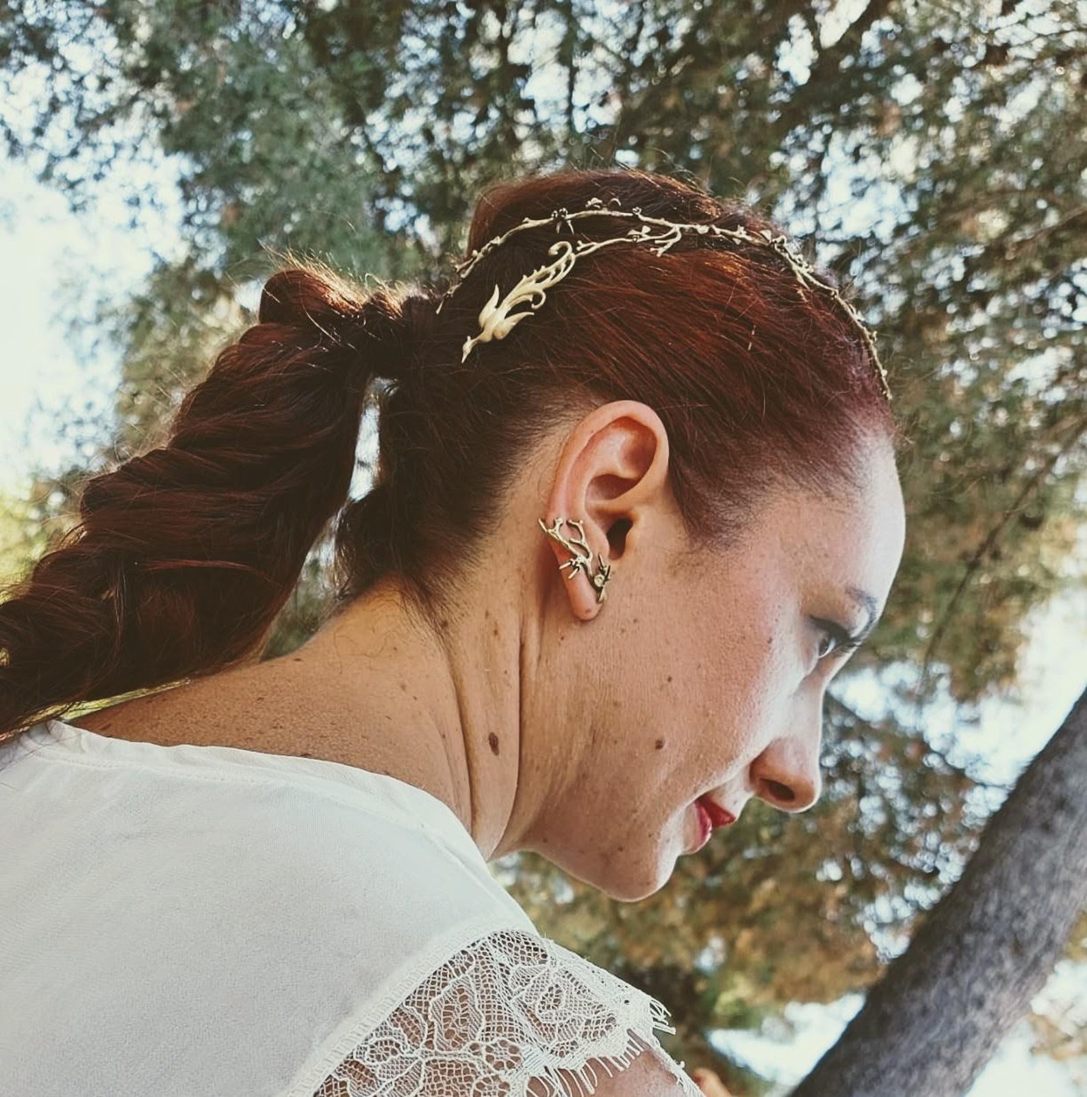 Branch Bridal Headpiece. Gold Bird on Twigs Hair Comb Perfect for an ...