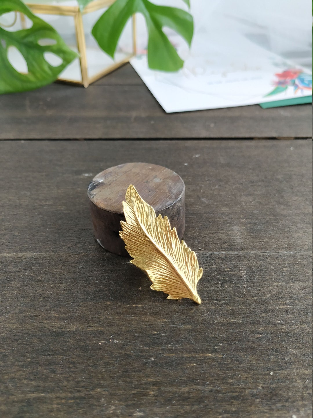 Wing Ear Climber, Ear Cuff, Gold Bird Feathers Heavenly Ear Jewelry ...