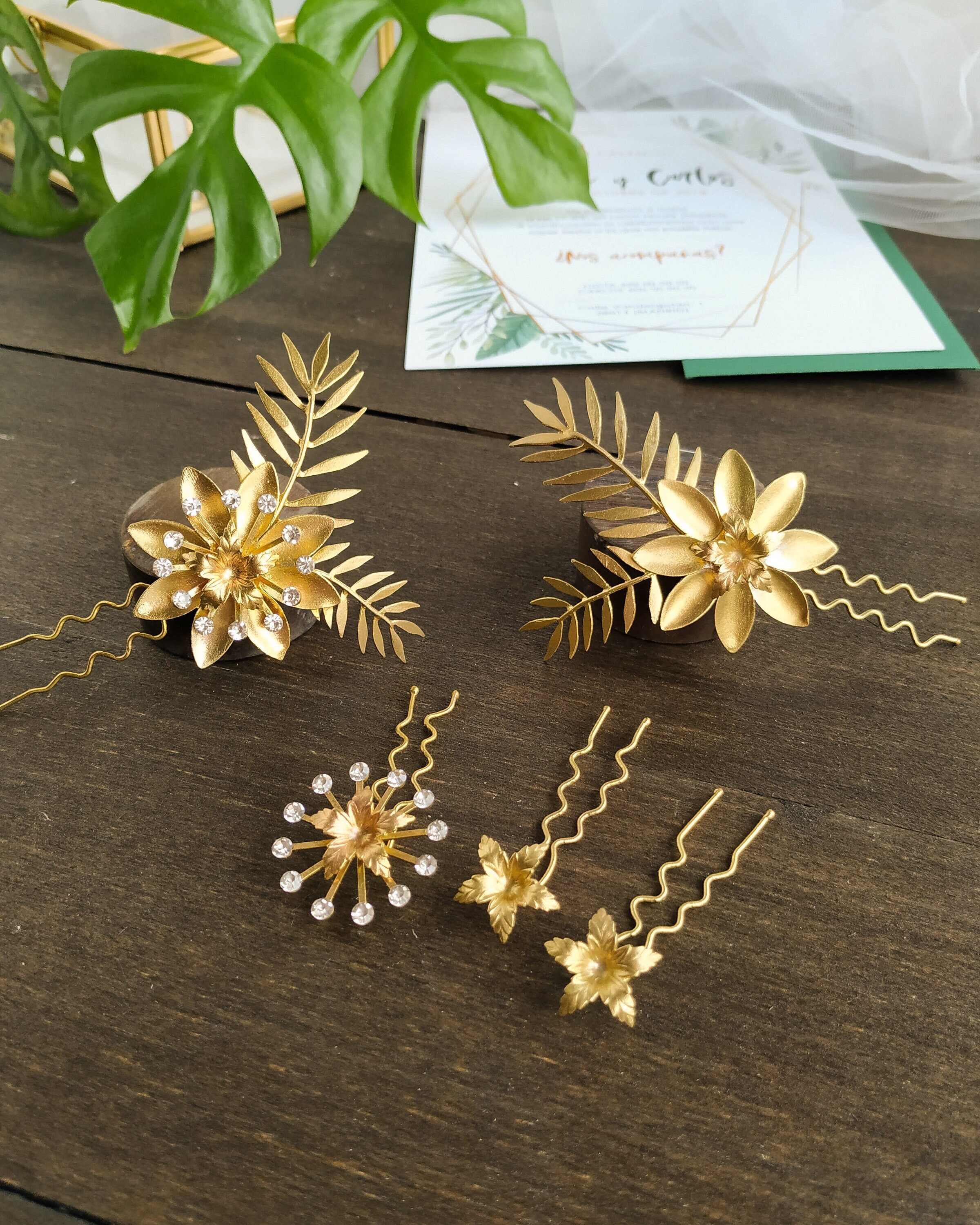 Exotic Wedding Hair Pins for Boho Beach Wedding Bridal - Etsy