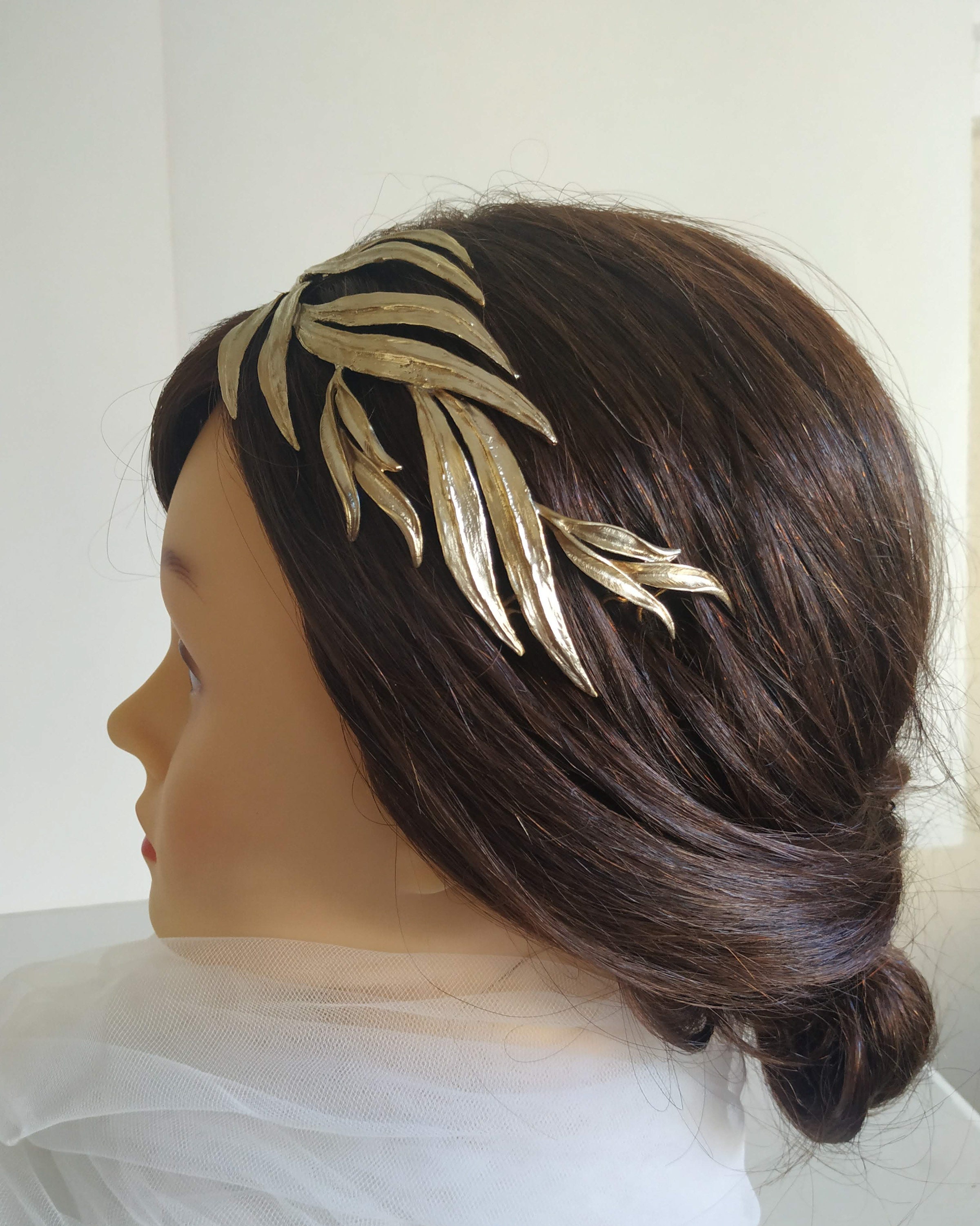 Botanical Bridal Crown With Greek Goddess Style Perfect as a Tiara or ...