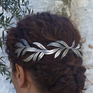 Greek Goddess Halo Bridal Crown With Olive Branchs Perfect as a Tiara ...