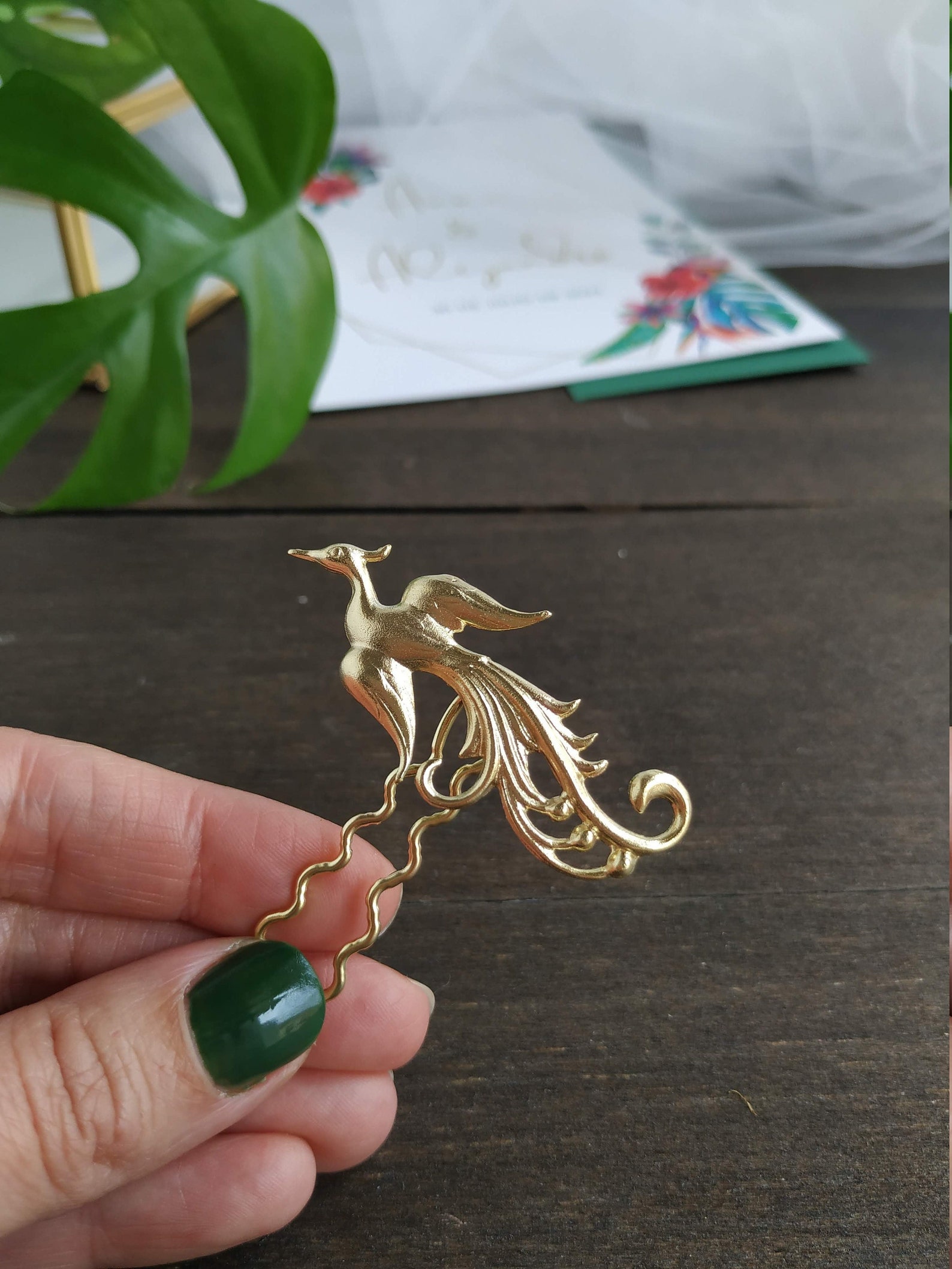 Branch Bridal Headpiece. Gold Bird on Twigs Hair Comb Perfect for an ...