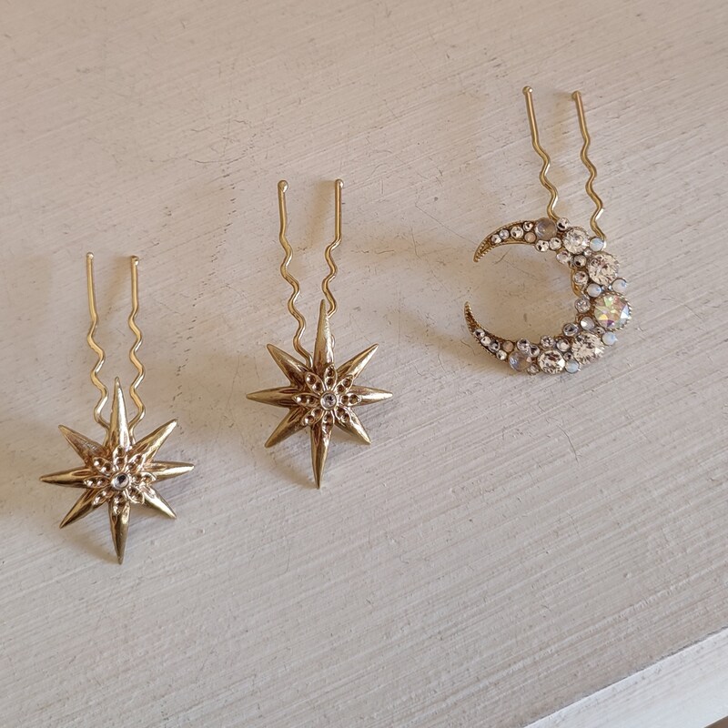 Moon Hair Pin - Etsy