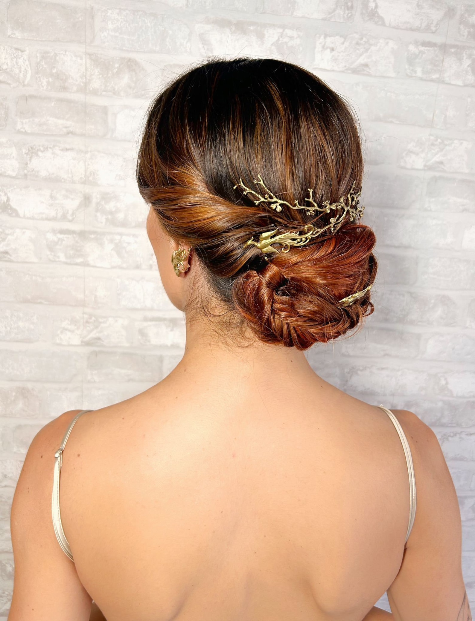 Branch Bridal Headpiece. Gold Bird on Twigs Hair Comb Perfect for an ...