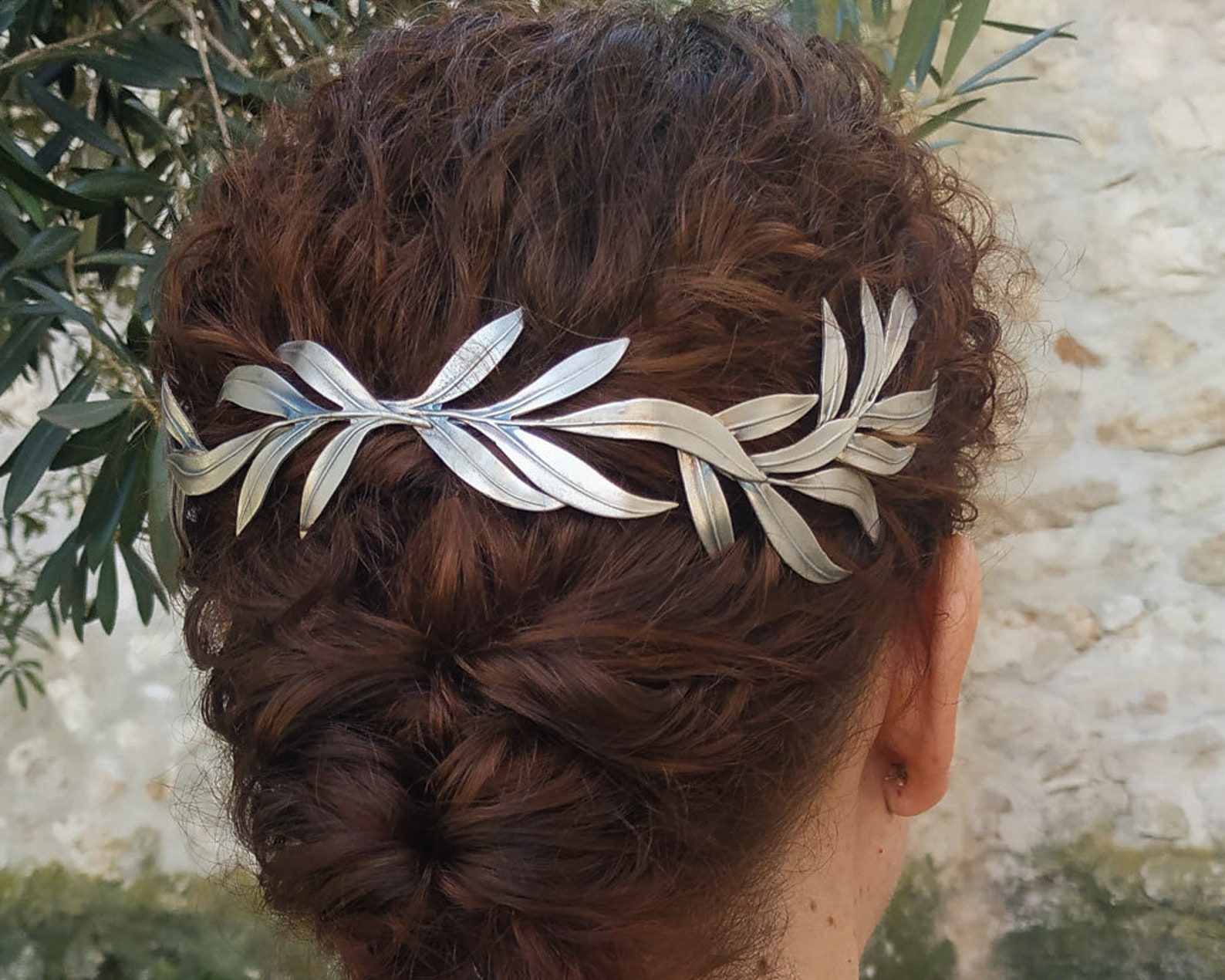 Olive Leaf Bridal Crown With Greek Goddess Style Perfect as a Tiara or ...