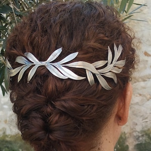 Olive Leaf Bridal Crown With Greek Goddess Style Perfect as a Tiara or ...
